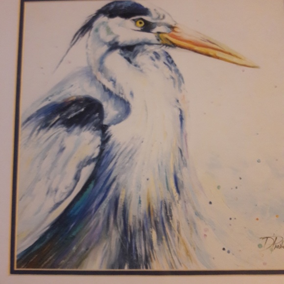 Wall Decor | Artist D Pinto Heron Bird Artwork | Poshmark